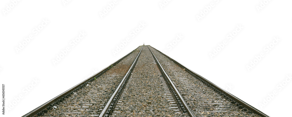 Cutout of an isolated old railway track with the transparent png Stock ...