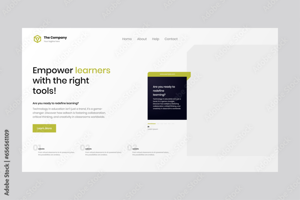 Modern Learning Tech Landing Designs. These designs represent a blend ...