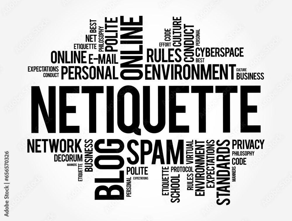 Netiquette is a set of rules that encourages appropriate and courteous ...