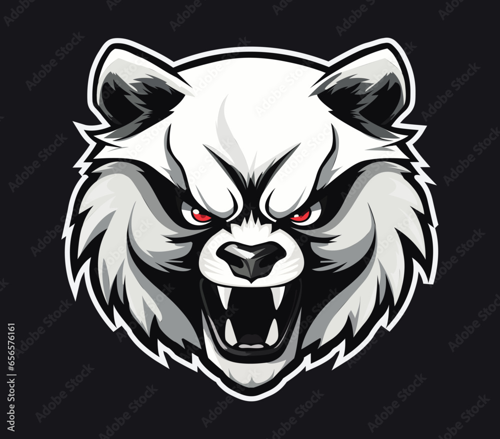 The Ferocious Gamer Vector Mascot of a Furious Panda Illustration Ready ...