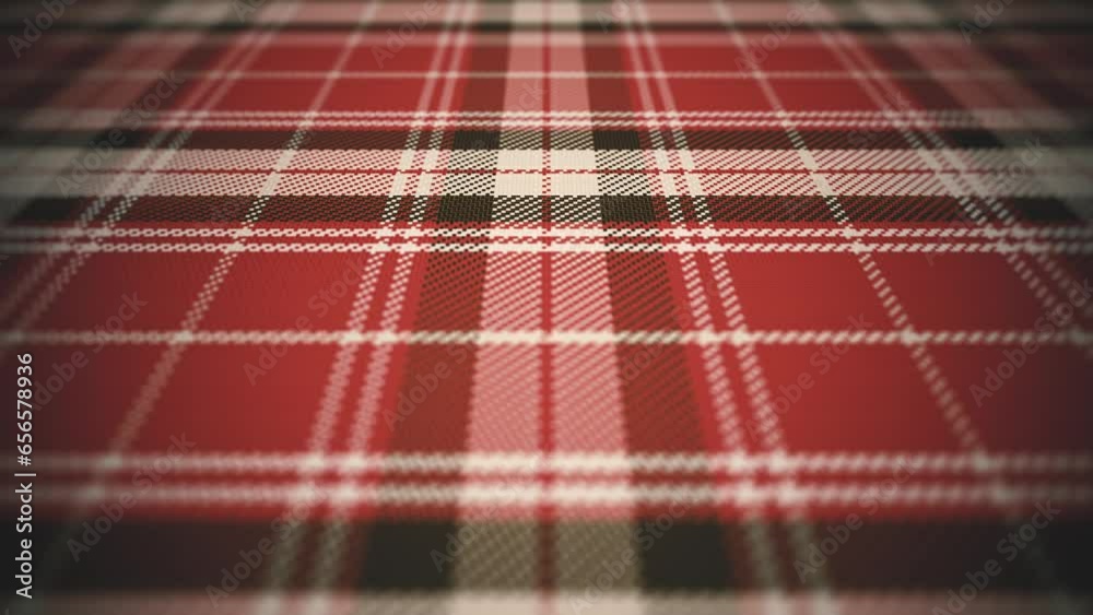 Tartan Royal Stewart Scottish Background/ 4k animation of an abstract ...