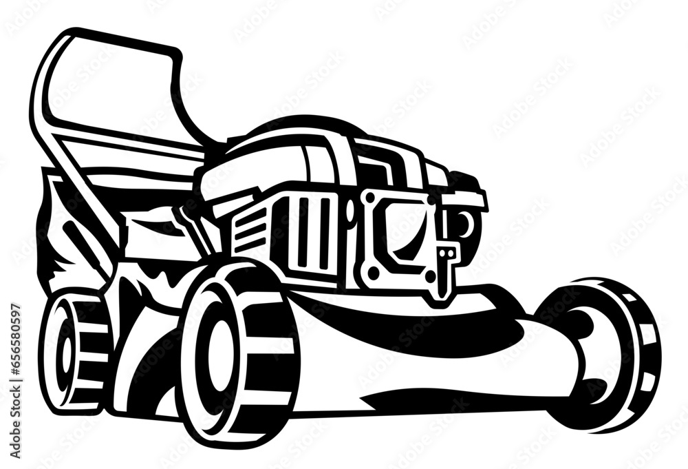 Poster Lawn mower SVG, Grass-cutter SVG, Roller SVG, Gardening SVG ...