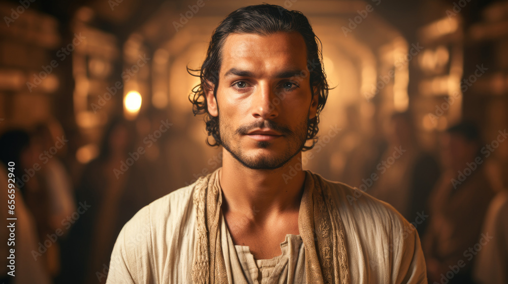 Joseph son of Jacob the management in prison in Egypt Generative AI ...