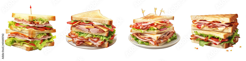 Club Sandwich clipart collection, vector, icons isolated on transparent ...