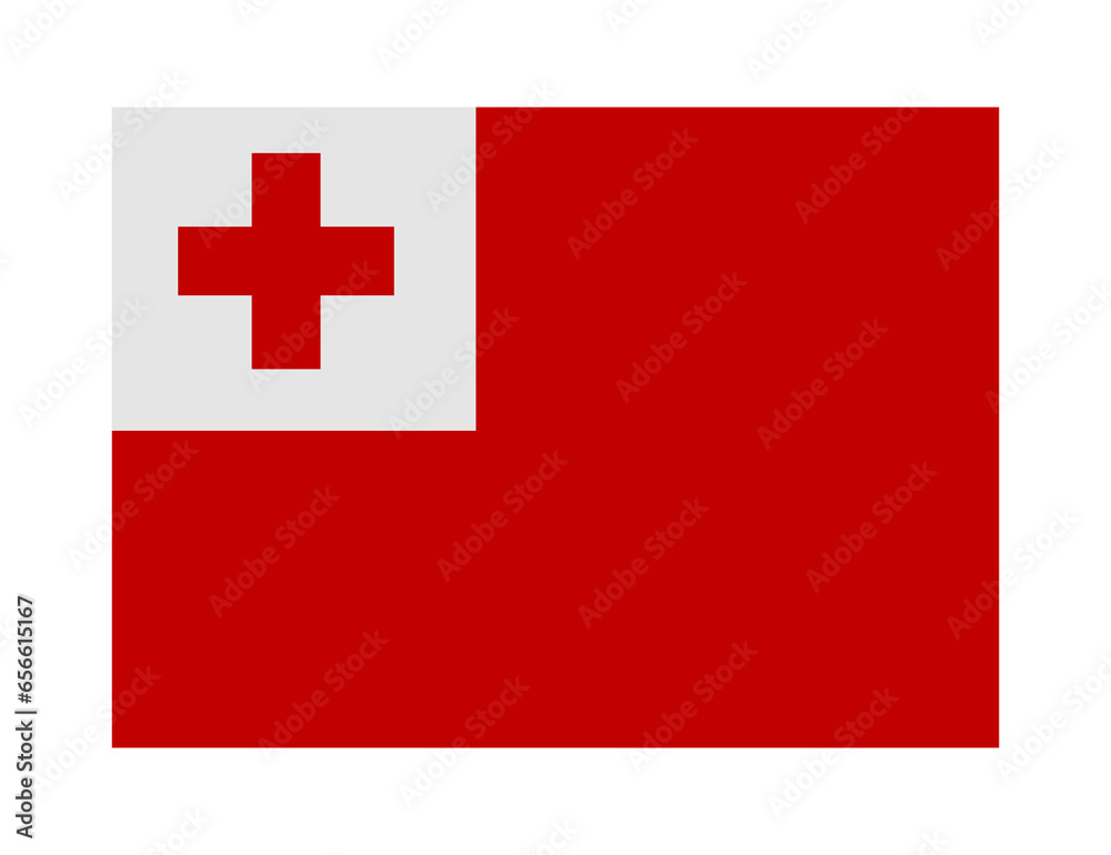 flag of tonga on transparent background Stock Illustration | Adobe Stock