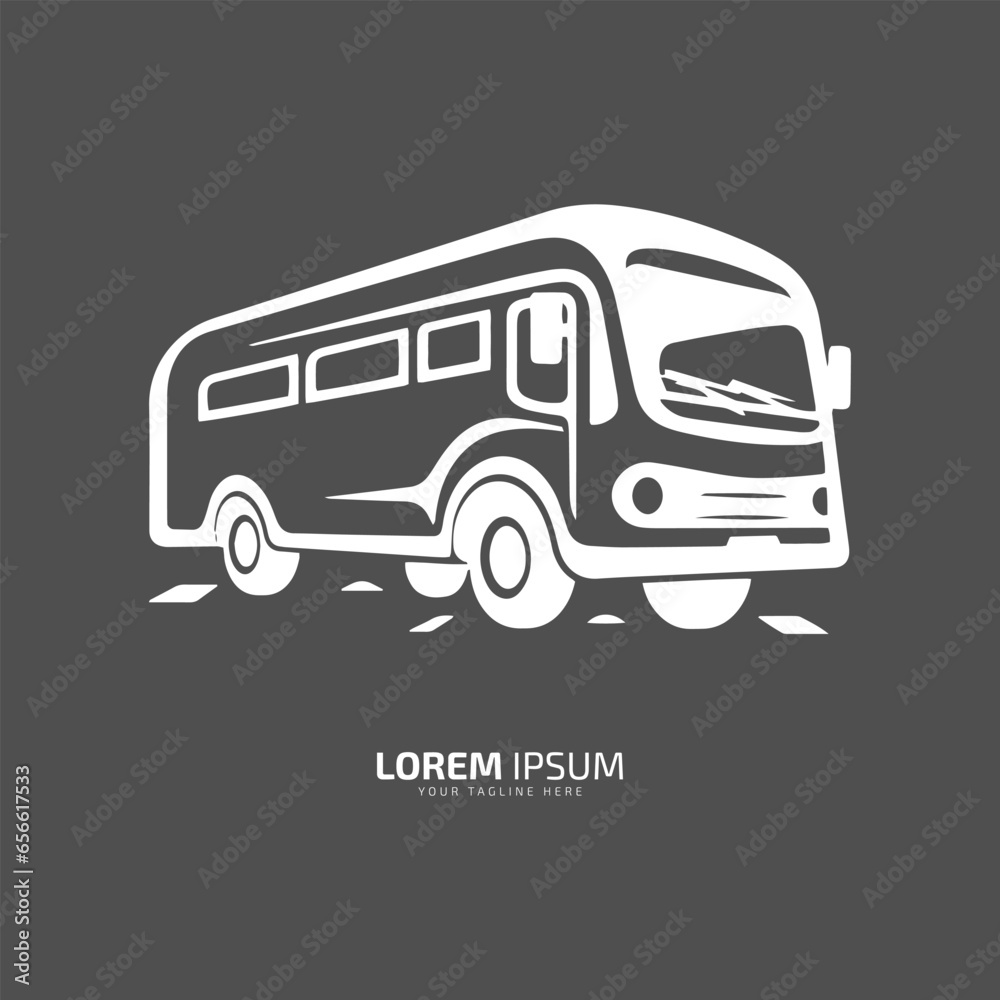 Vetor de Minimal and abstract logo of bus vector school bus icon ...