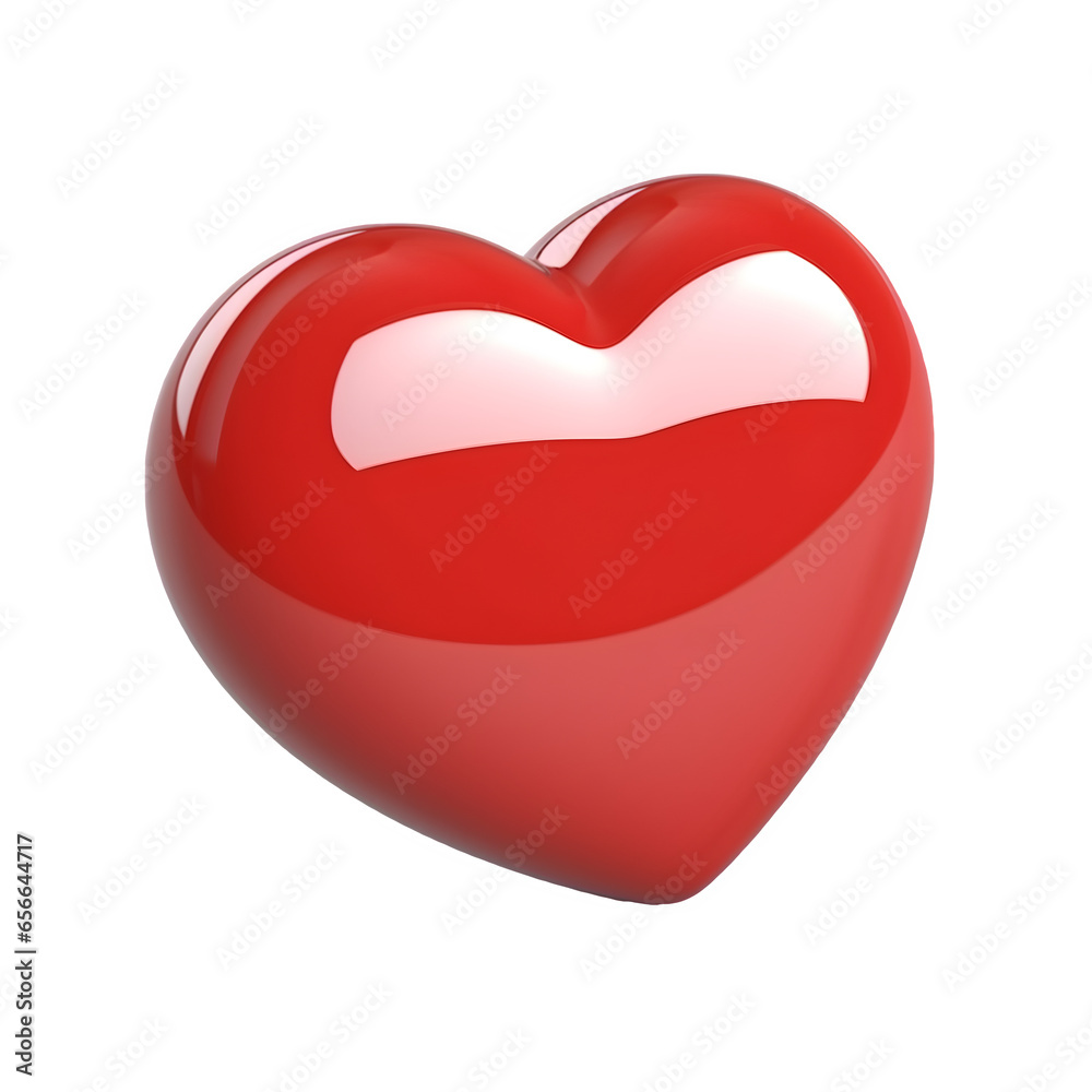 3d heart isolated on transparent background, heart png for social media ...