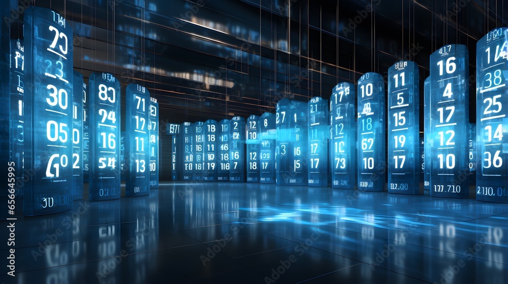 Modern Technology Wallpaper: Blue Aesthetic with Digital Elements Stock ...