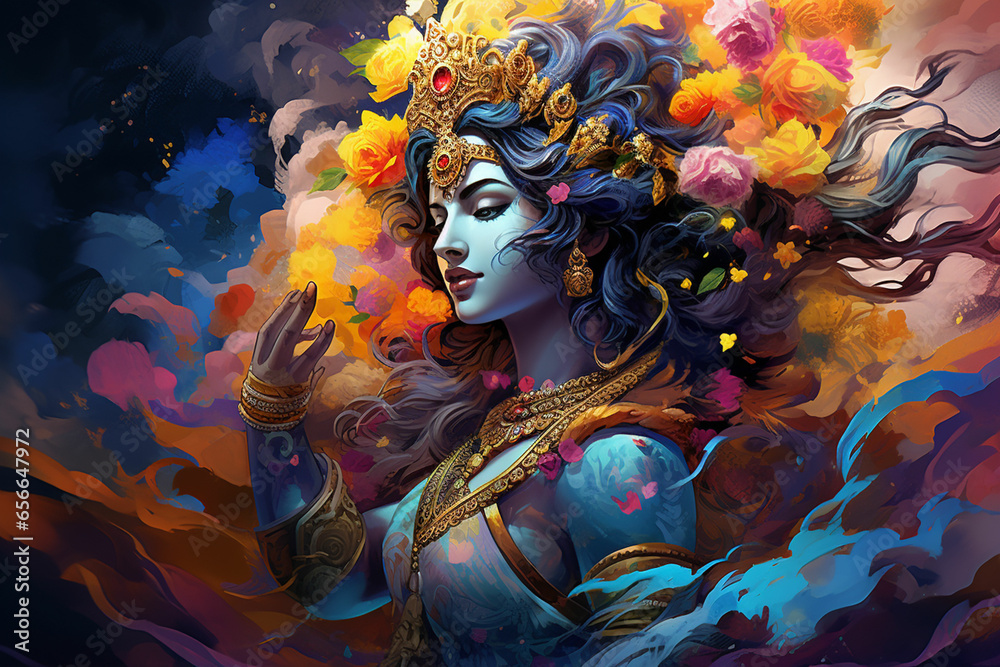 lord shiva, the lord of the gods, is shown in this painting Stock Photo ...
