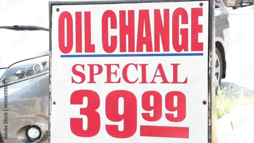 oil change special 3999 40 dollars sign writing caption text exterior ...