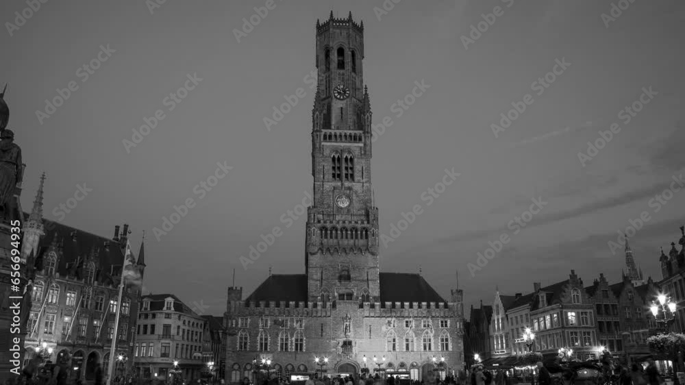 Medieval Town Bruges old city in Flanders in Belgium Europe. Art and ...