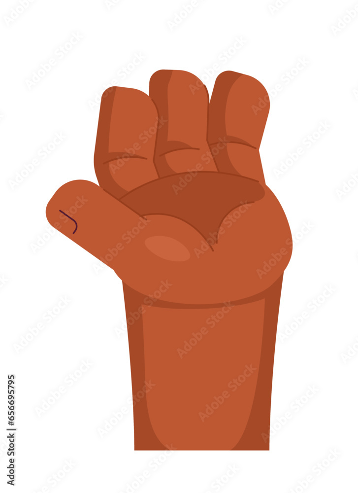 African american hand outstretched cartoon character hand illustration ...