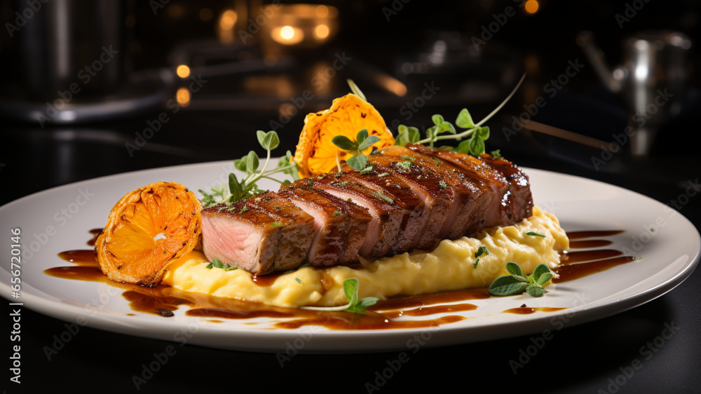 "Delikates Duett: Zartrosa Entenbrust mit harmonischer Orangensoße und ...