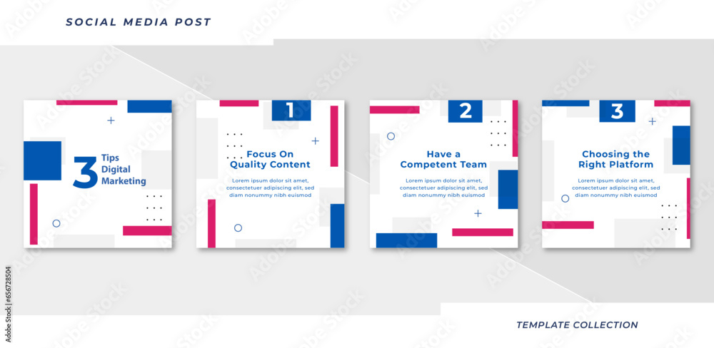 Instagram Social Media Tips Post Collection Tutorial Tip Trick Quick Tips Layout Template