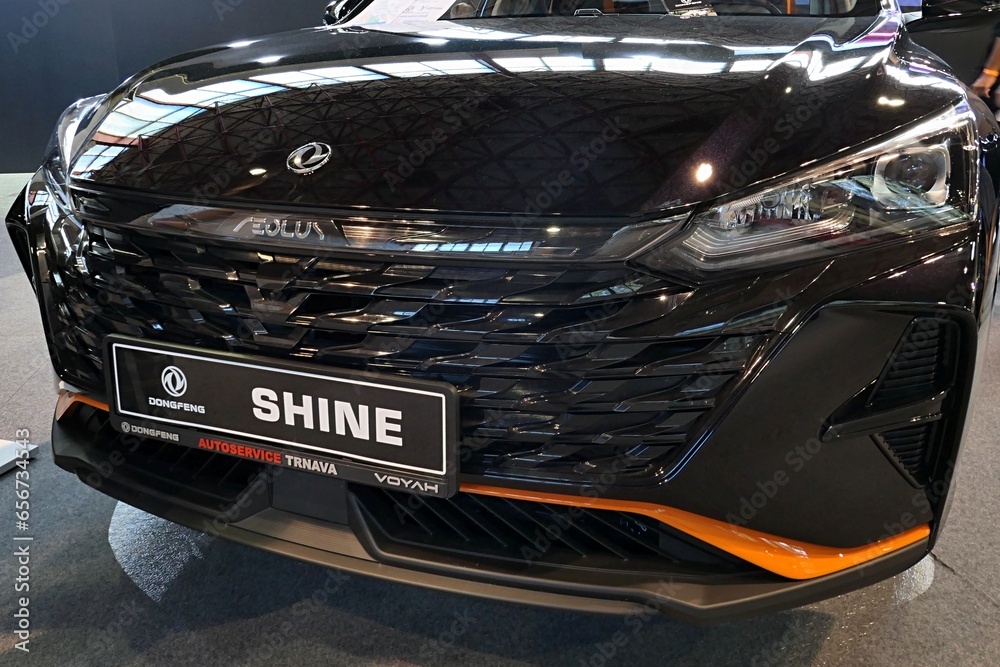 Front mask of modern chinese mid sized sedan Dongfeng Shine, also known ...