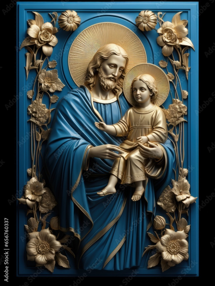 Saint Joseph. betrothed husband of the Blessed Virgin Mary , religion ...