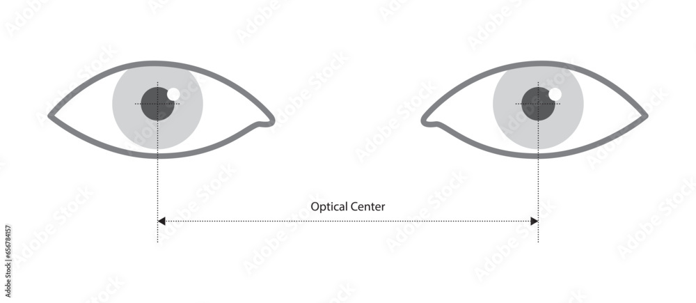 Optical center measurement template Eye frame glasses fashion accessory ...
