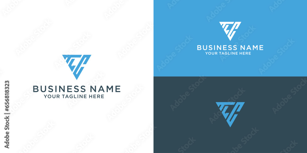 design a minimalist monogram TLC in triangle shape logo suitable for ...
