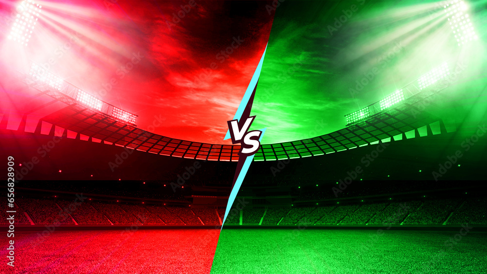 Cricket template for team battle match. Cricket background with stadium ...