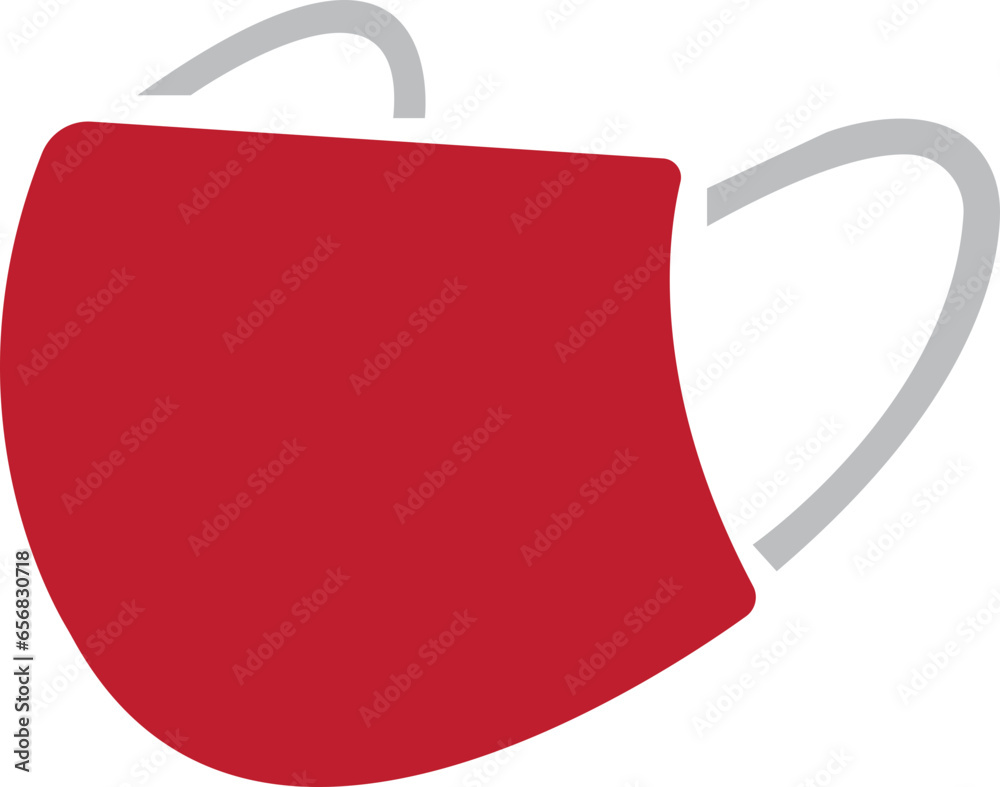 Wear red face Mask. No mask no entry. Protective medical mask icon ...