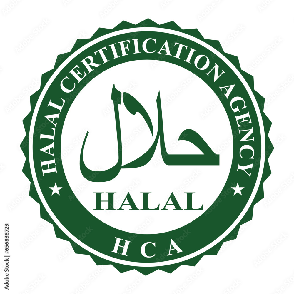 Halal food certified icon. Halal food labels Icon. Halal icon, Vector ...
