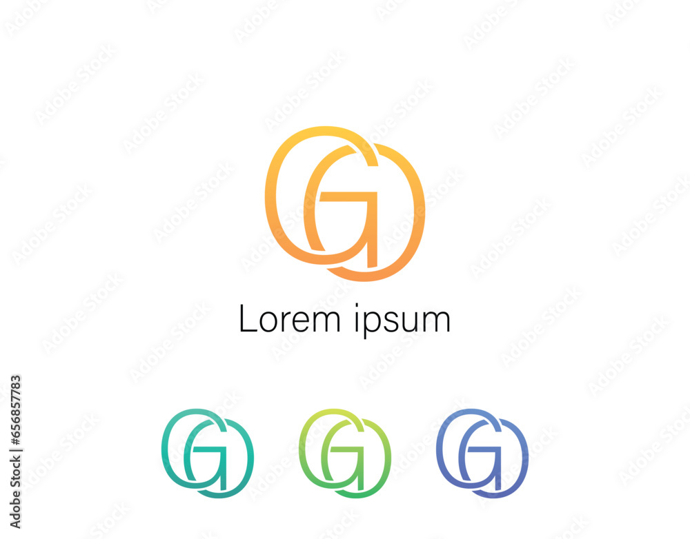 Vector modern og abstract logo template alphabet og logo for business ...