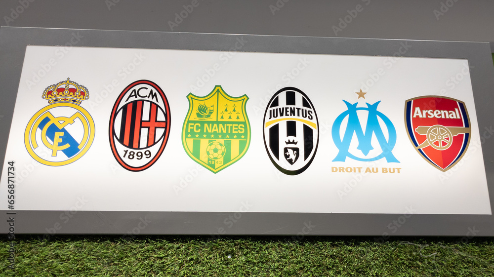 best football club soccer football brand logo and sign text of soccer ...