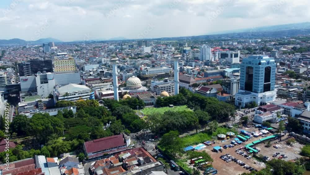 Bandung, Indonesia - July 9, 2023: Aerial View of City Square (Alun ...