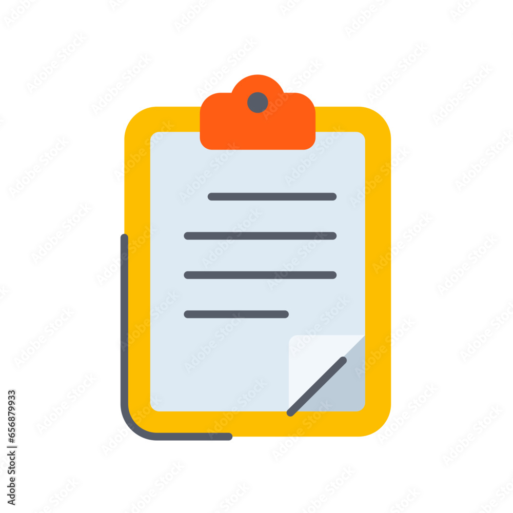 Vecteur Stock Emoji icon of a clipboard paper check for task todo list ...