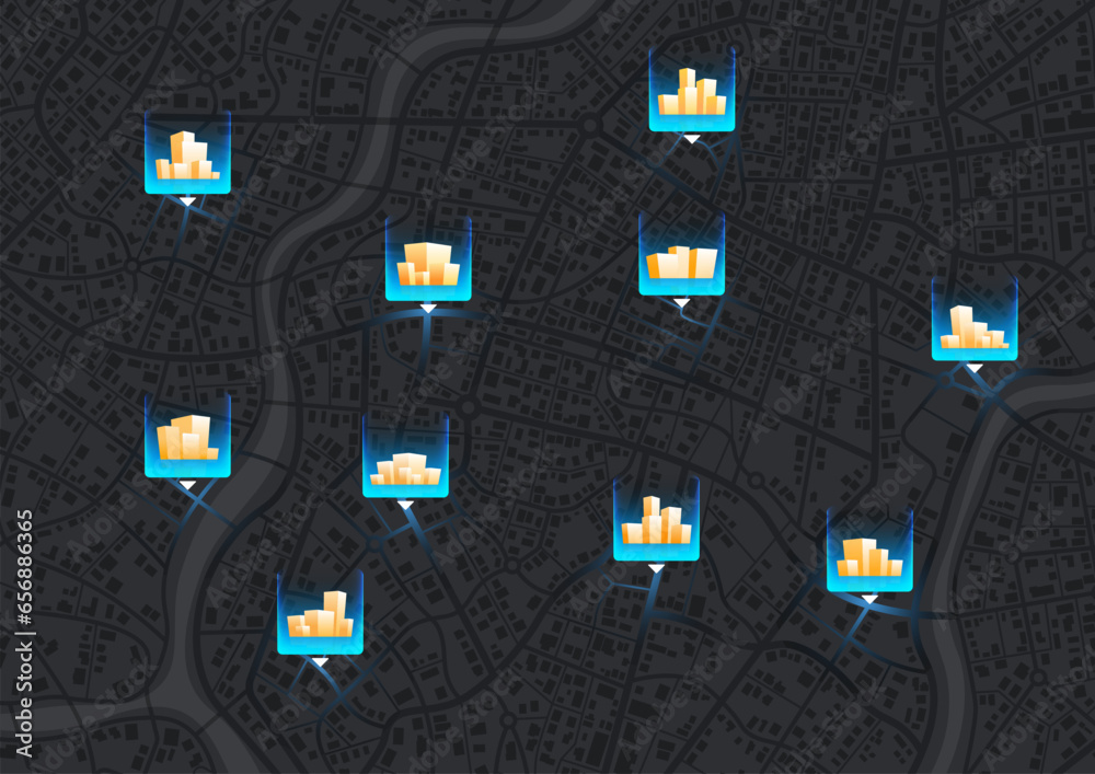 Global delivery logistics network. Abstract banner for on-time deliver ...