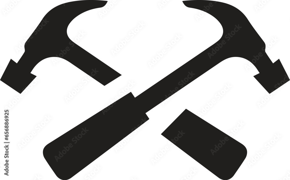 Vintage hammer Icon, joiner's tools, simple shape, for graphic design ...