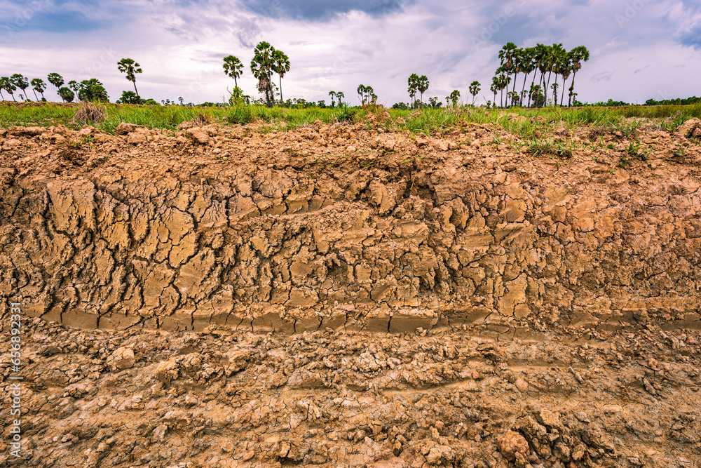 Foto de Digging ditches, digging soil, digging ditches. Dig trenches ...