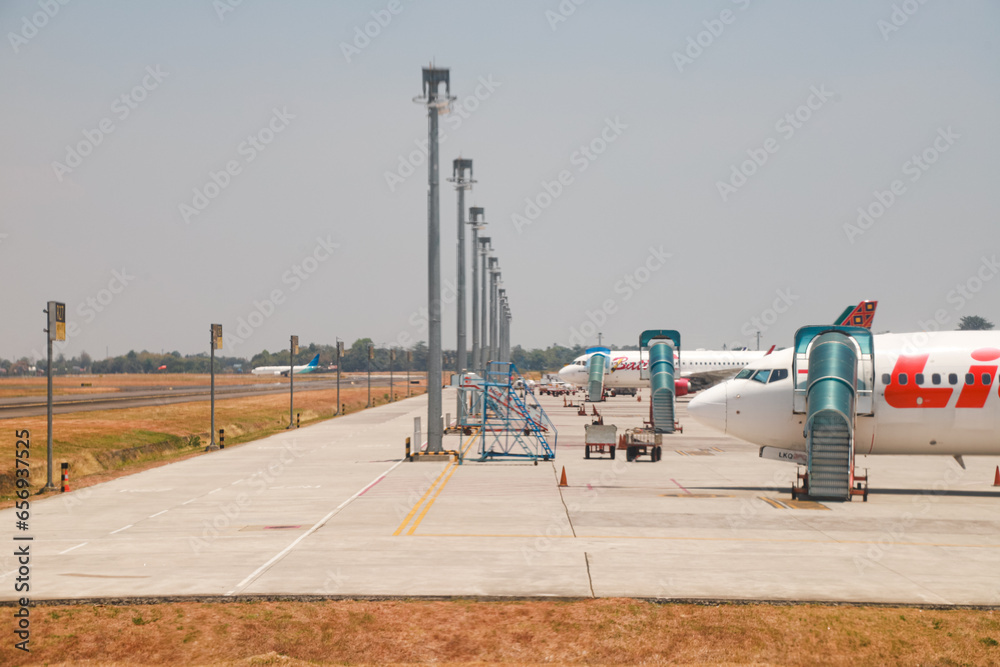 Makassar Indonesia September 21th 2023 An Aircraft From The