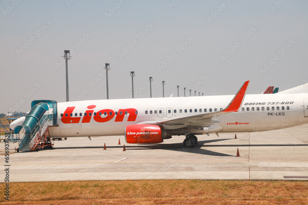 Makassar Indonesia September 21th 2023 An Aircraft From The