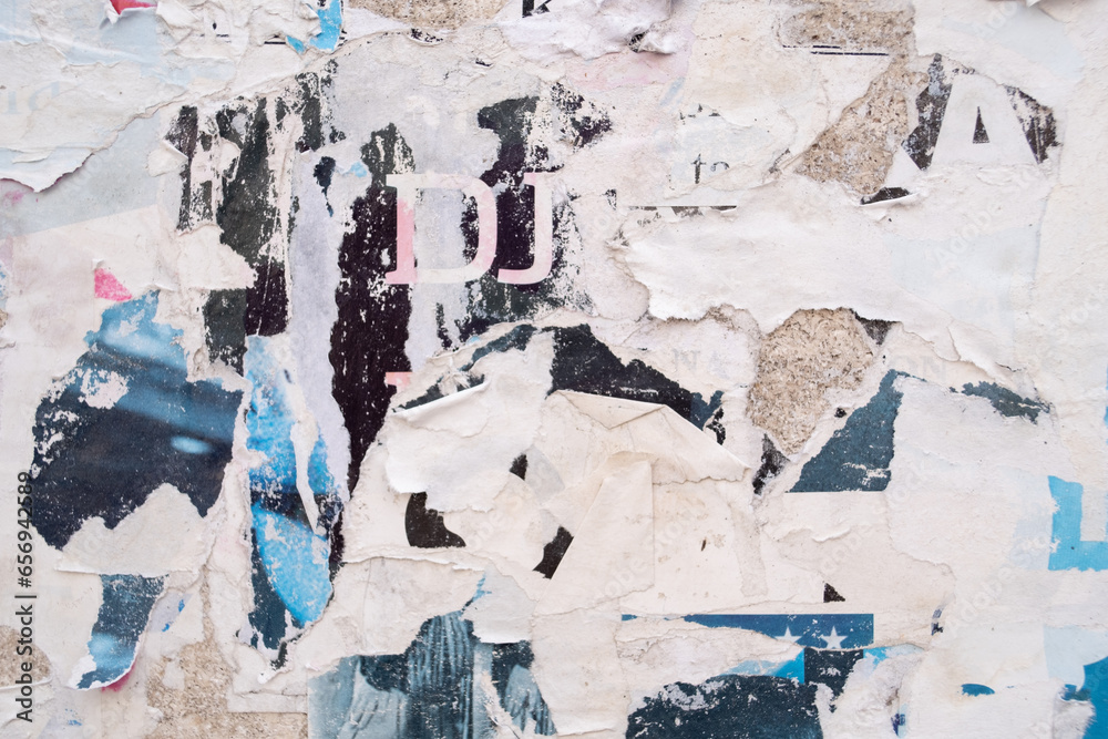 Ripped street poster background. Torn abstract and grungy paper ...