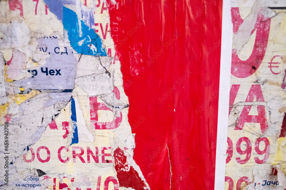 Ripped street poster background. Torn abstract and grungy paper ...