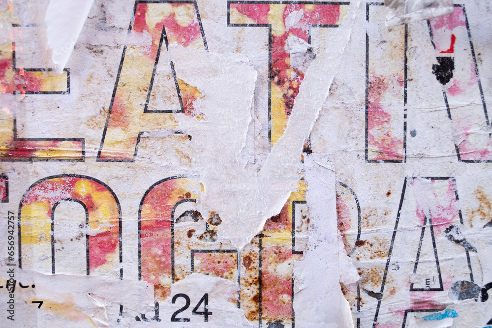 Ripped street poster background. Torn abstract and grungy paper ...