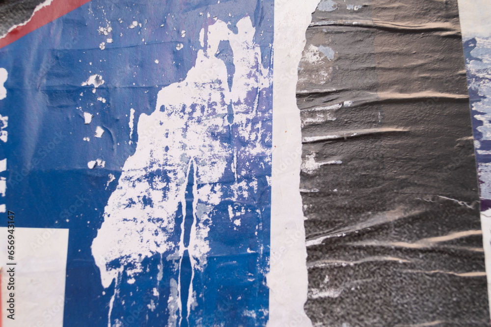 Ripped street poster background. Torn abstract and grungy paper ...
