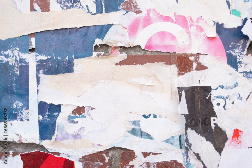 Ripped street poster background. Torn abstract and grungy paper ...
