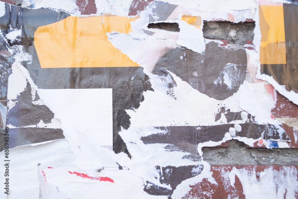 Ripped street poster background. Torn abstract and grungy paper ...