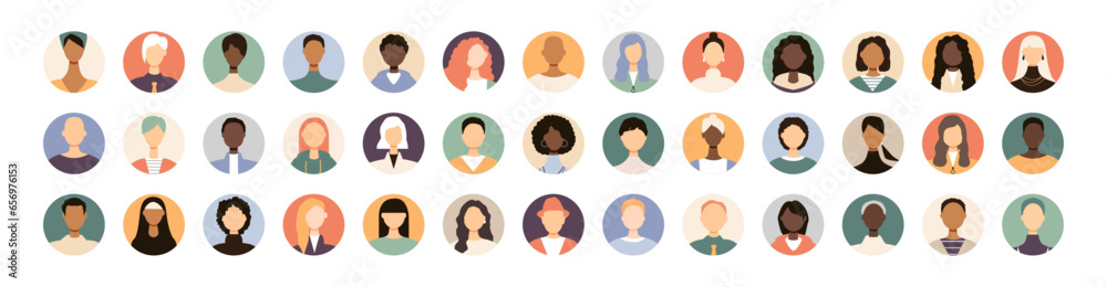 Icons of different people. Modern design. Stock Vector | Adobe Stock