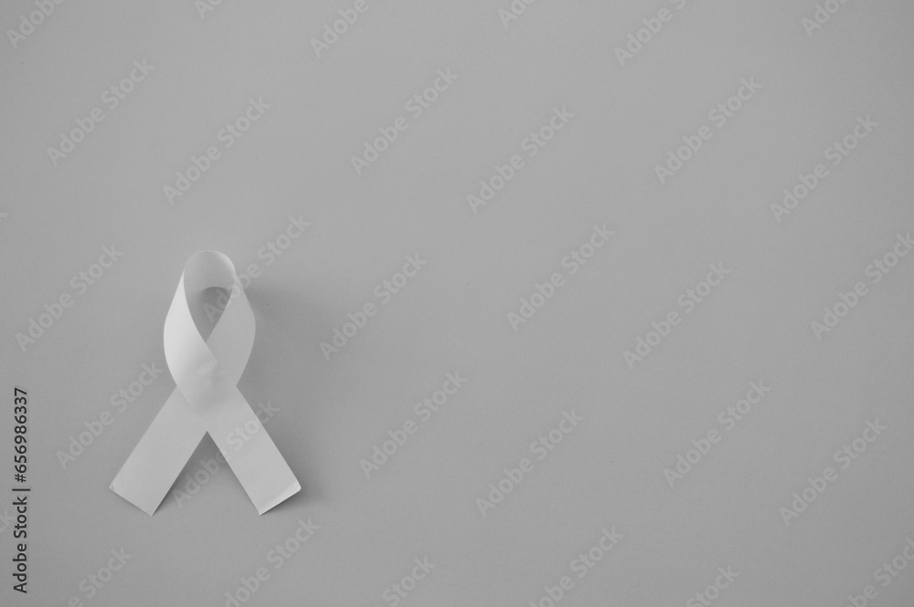 White ribbon as symbol of peace. World Day of Peace. International Day ...