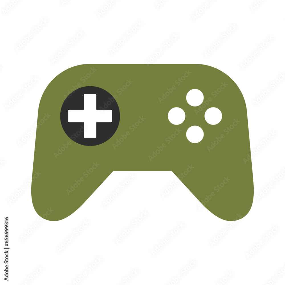 Video game vector emoji, console gamepad with D-pad, joysticks, and ...