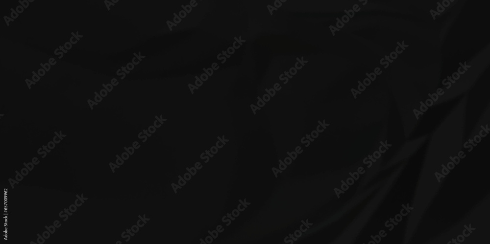 Dark crumple black fabric paper wrinkled poster template ,blank glued ...