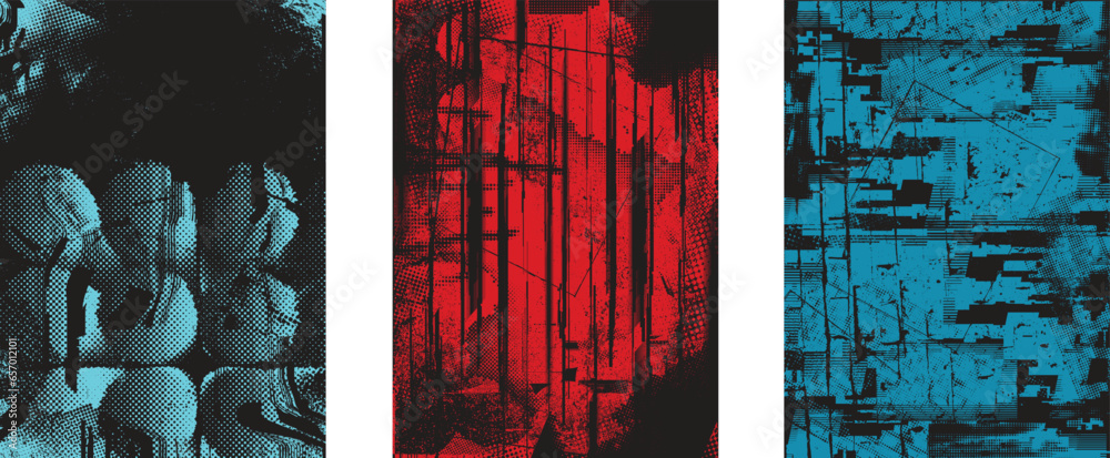 Glitch distorted grungy isolated layers . Design element for brochure ...