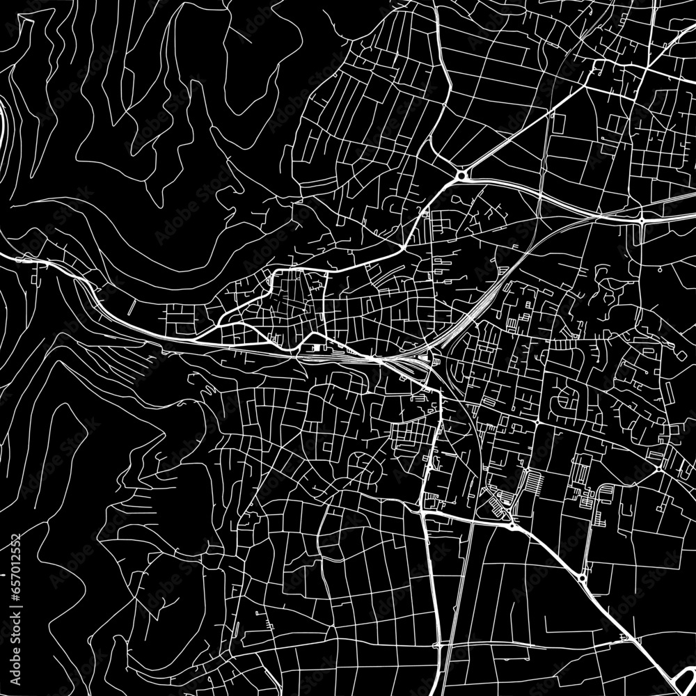 1:1 square aspect ratio vector road map of the city of Neustadt an der ...