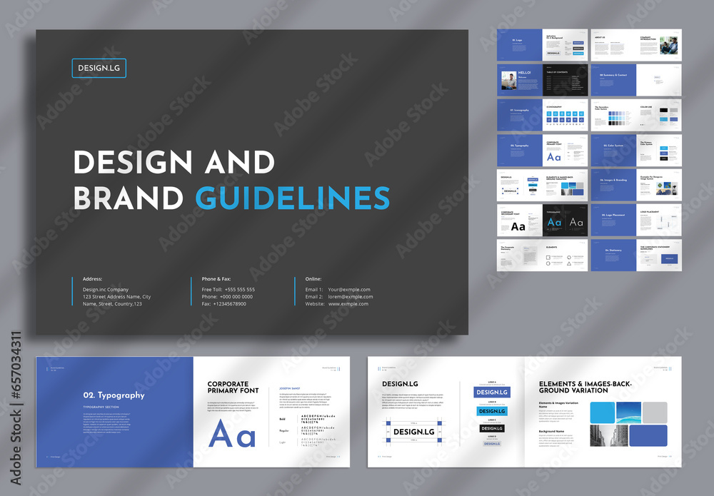 Brand Guideline Layout Stock Template | Adobe Stock