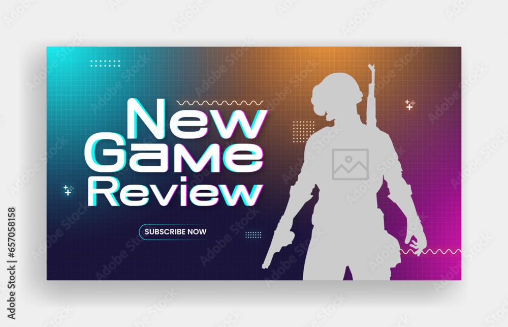 Youtube thumbnail for live gaming and game review thumbnail template ...