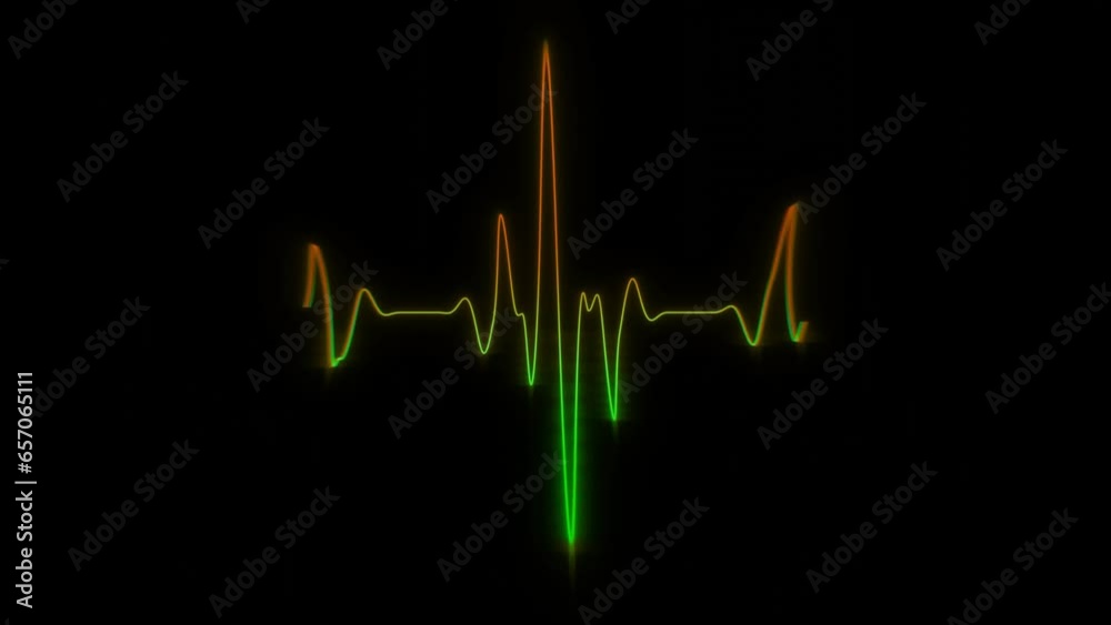 Audio waveform. Abstract music waves oscillation. Futuristic sound wave ...