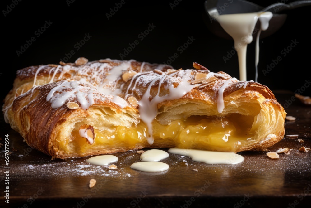 Foto de Irresistible Danish Delight: A Mouthwatering Close-Up of Flaky ...